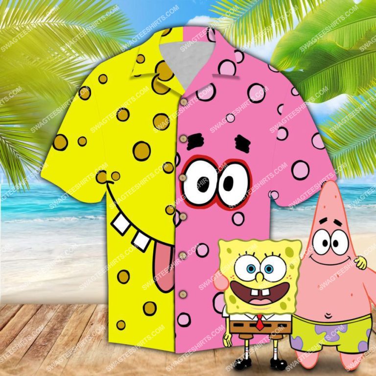 Spongebob Squarepants Cartoon Hawaiian Shirt - Hot Sale 2025
